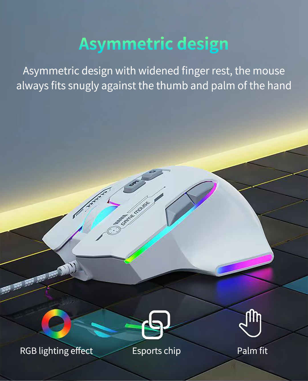 Acer OMW950 Wired Gaming Mouse With RGB Light Effect 6 DPI Adjustment ...