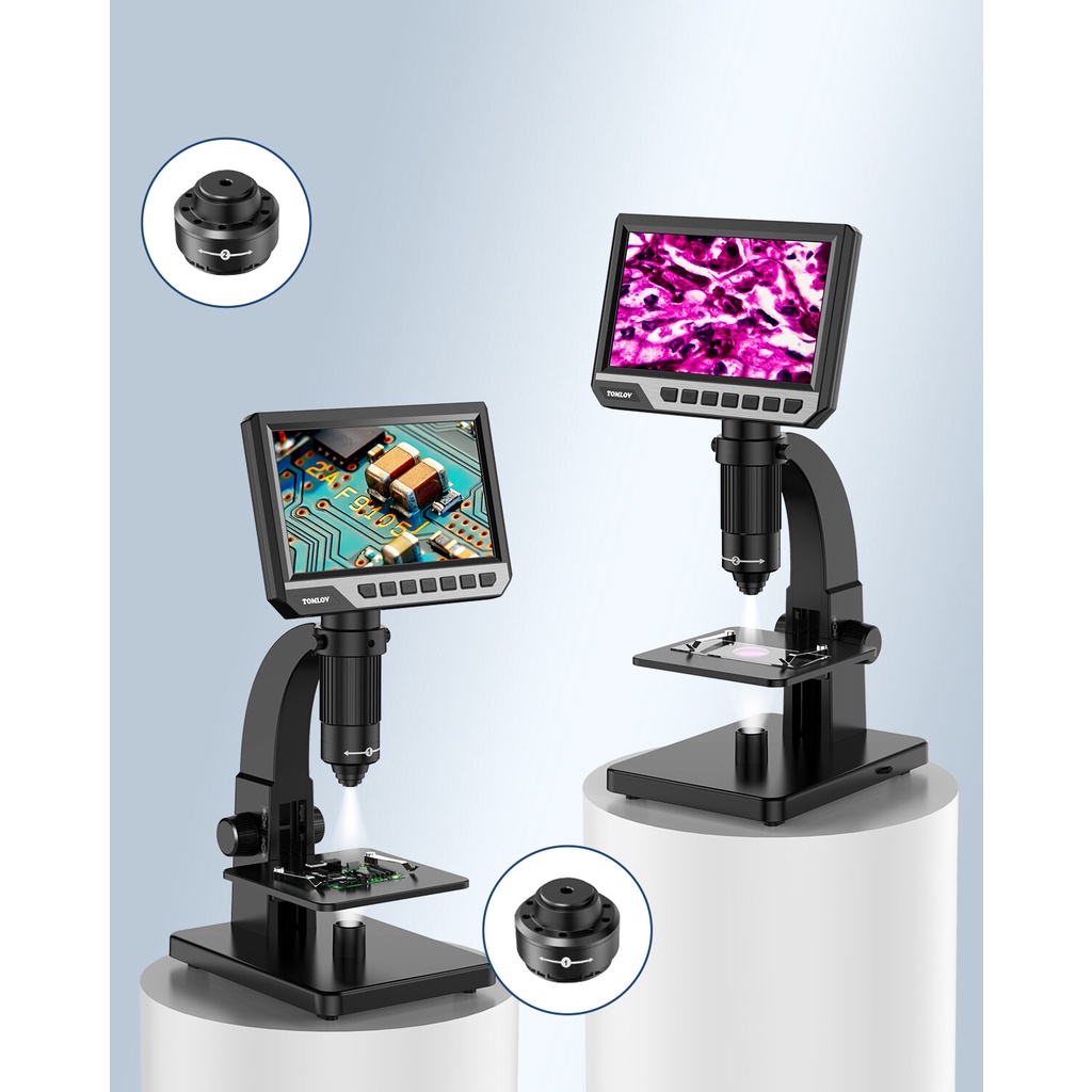 DM11 TOMLOV 7 inch 2000X Digital Cell Microscope Microcytoscope USB ...