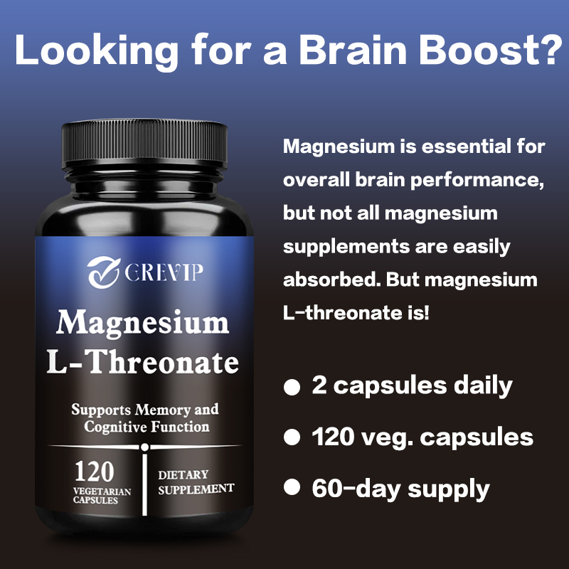 GREVIP Magnesium L-Threonate - Brain Function, Concentration & Logical ...