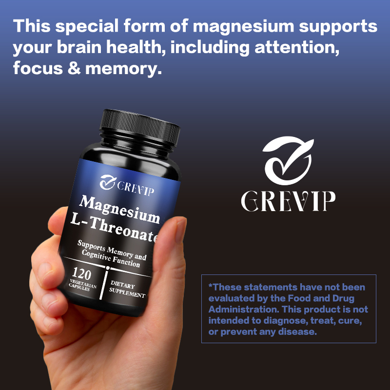 GREVIP Magnesium L-Threonate - Brain Function, Concentration & Logical ...
