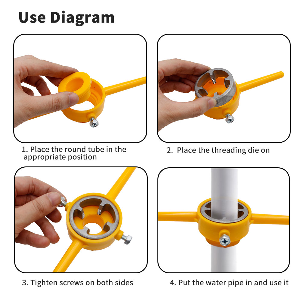 6pcs Water Pipe Threading Machine Tool for Easy Manual Threading of PPR ...