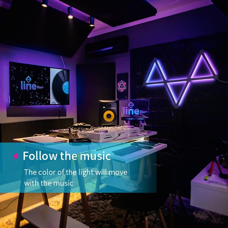 Smart DIY RGB LED Spicing Wall Lamp with Remote Control & APP, Sync ...