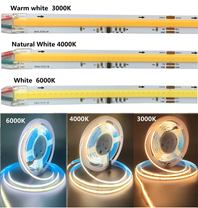 Smart WS2811 IC COB LED Strip Light Runing Water Flowing LED Strips DC ...
