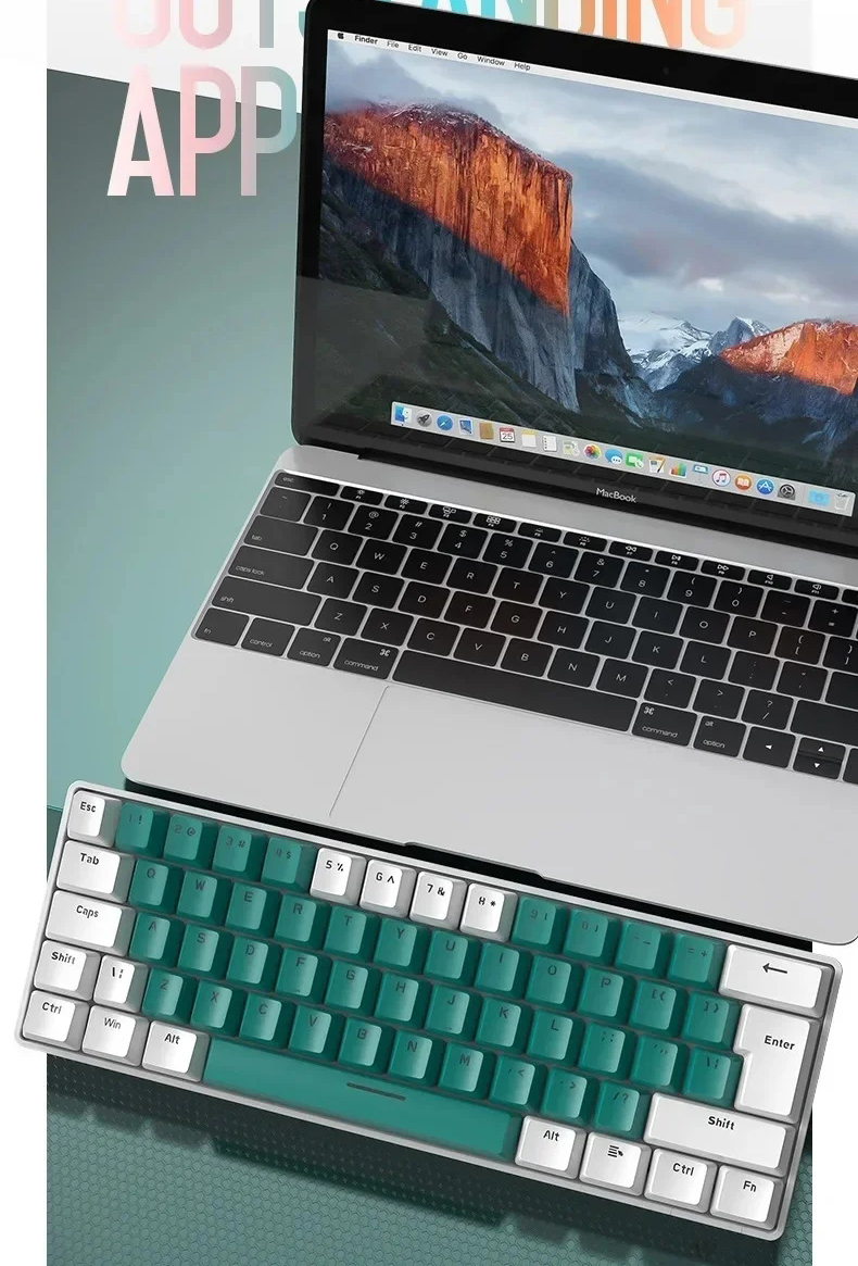 ZIYOULANG T60 Mechanical Keyboard 62 Key Game Mechanical Keyboard ...