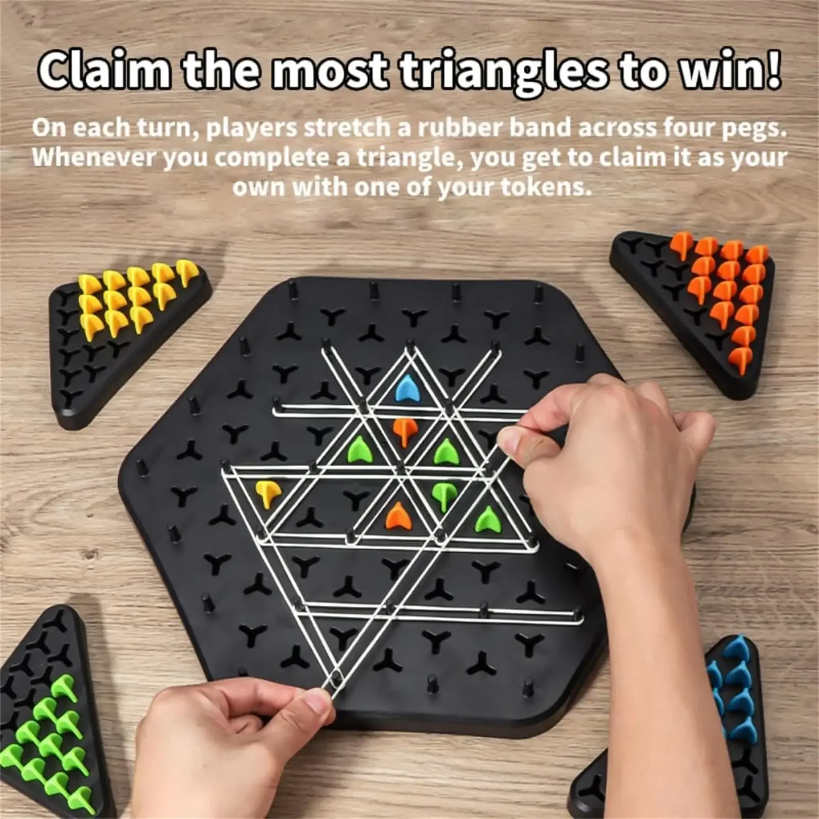 (Local Shipment) Chain Triangle Chess Game Multiplayer Family Friends ...