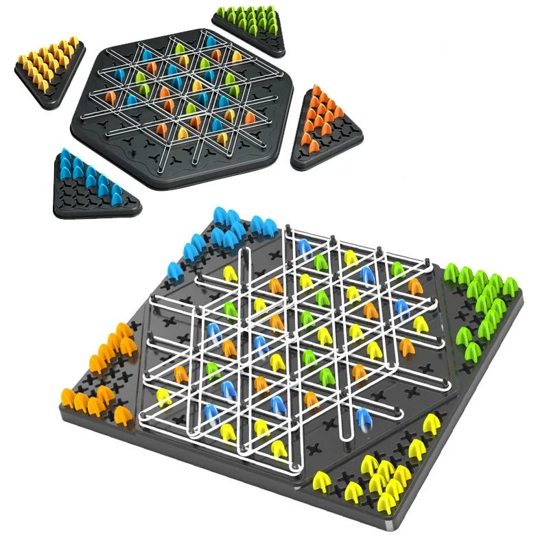 (Local Shipment) Chain Triangle Chess Game Multiplayer Family Friends ...