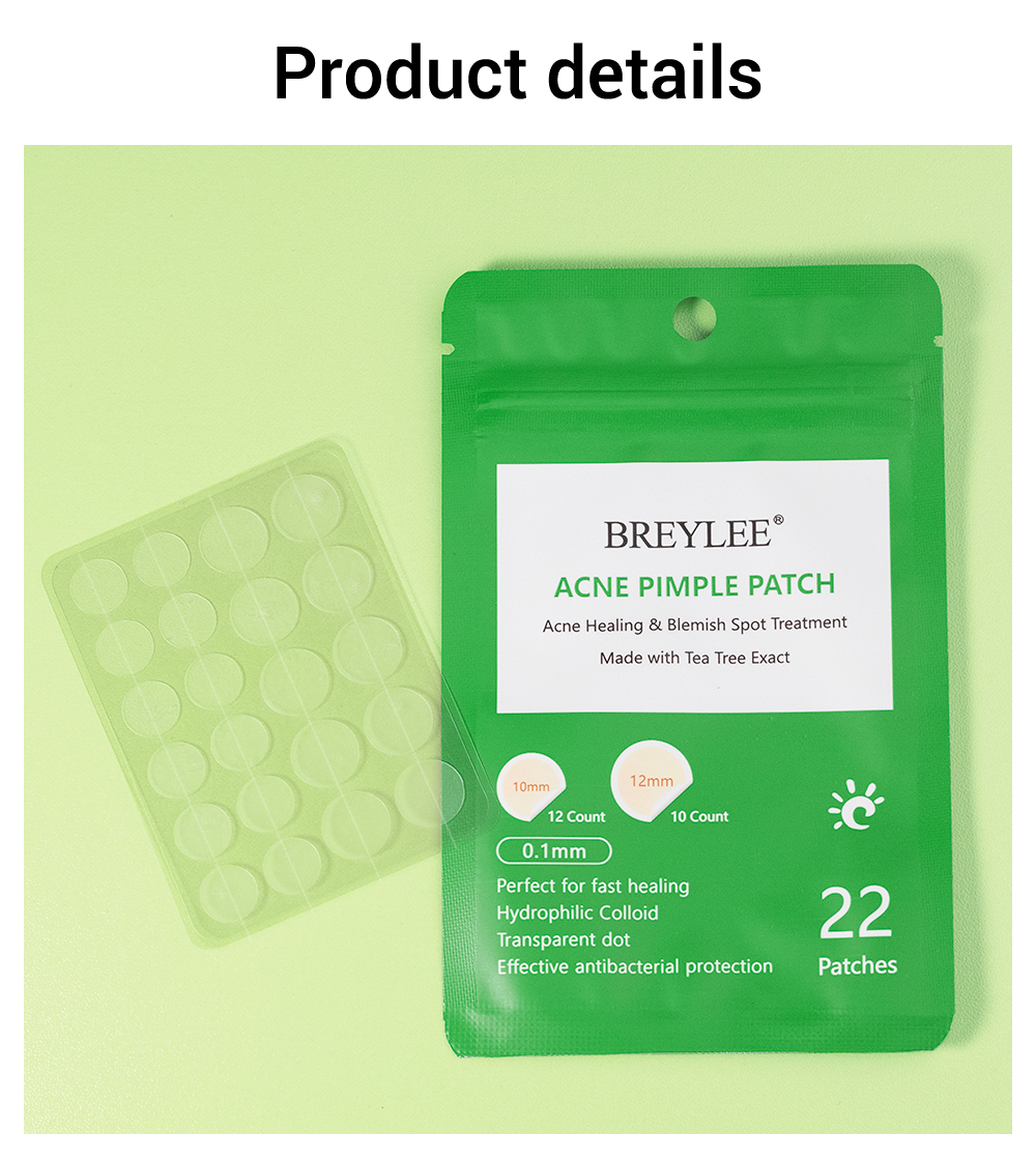 BREYLEE Acne Pimple Patch Acne Treatment Stickers Pimple Remover Daily ...