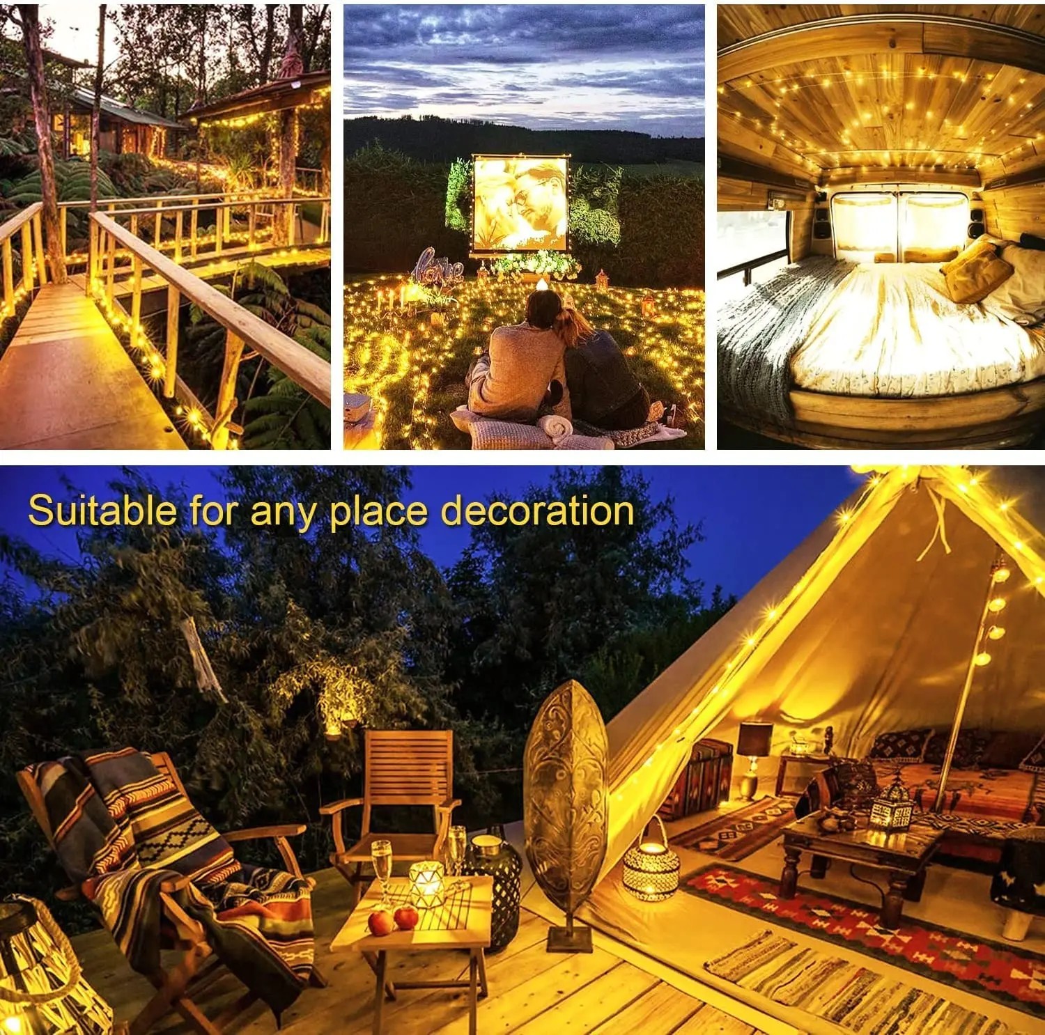 💡READY STOCK💡22M/12M Outdoor Solar Lights LED Fairy String Lights ...