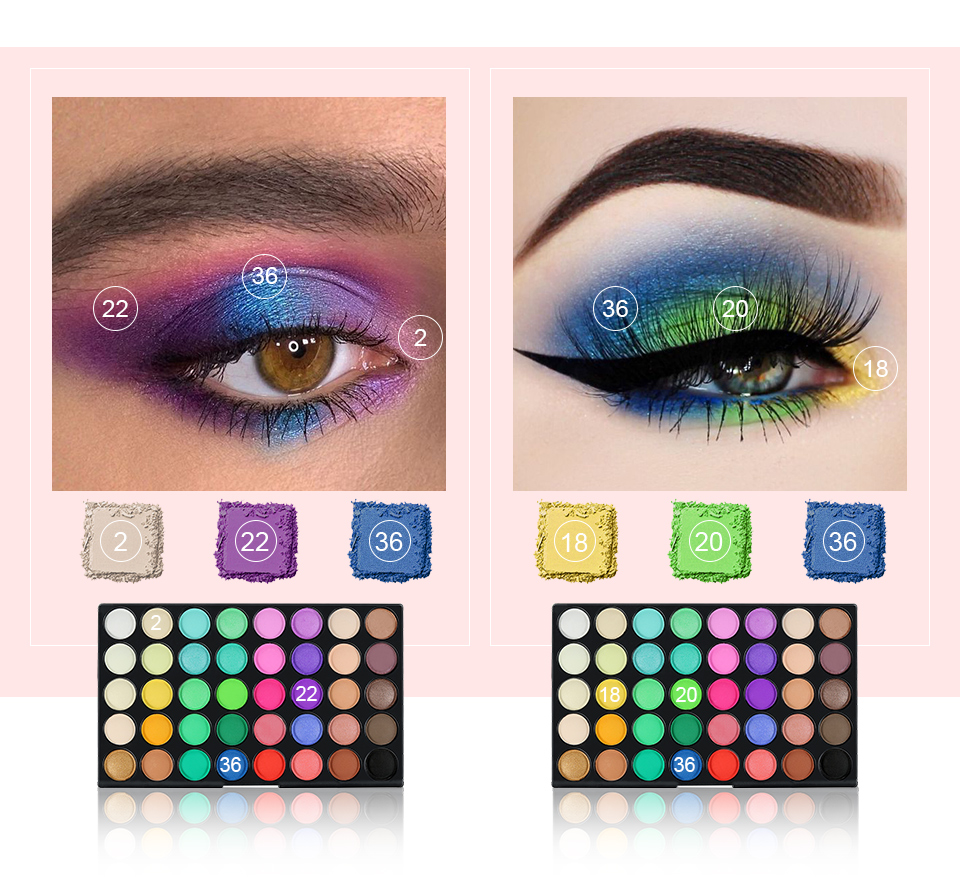 120 Color Eyeshadow Palette Eye Shadow Matte Shimmer Makeup Pallet ...
