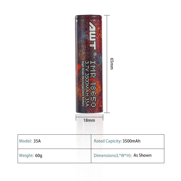 AWT 3.7V 18650 lithium-ion battery 3500mah 35A rechargeable battery ...