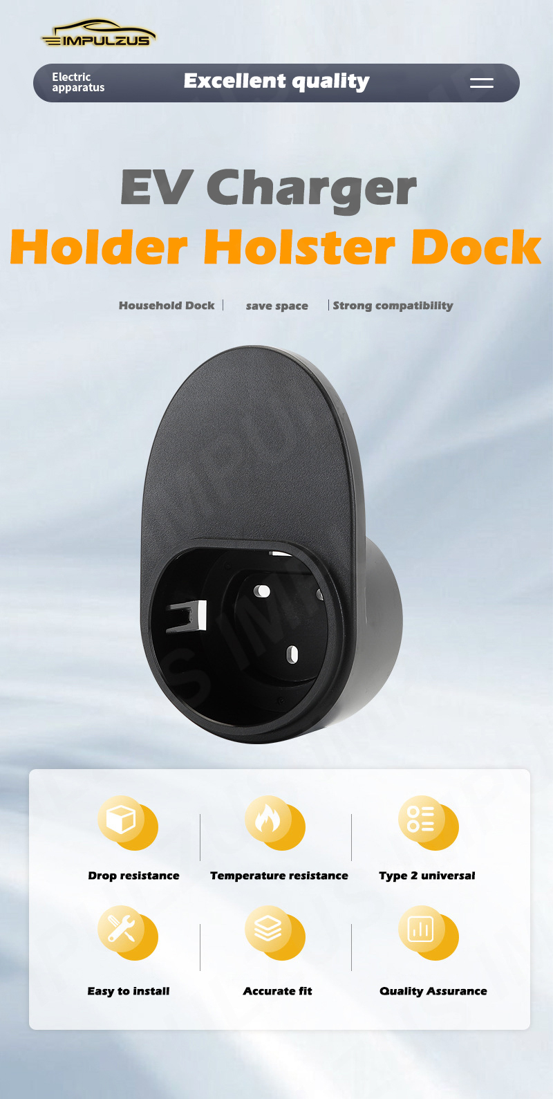 EV Charger Holder Holsters Dock For EV Charging GUN Type2 Charging ...