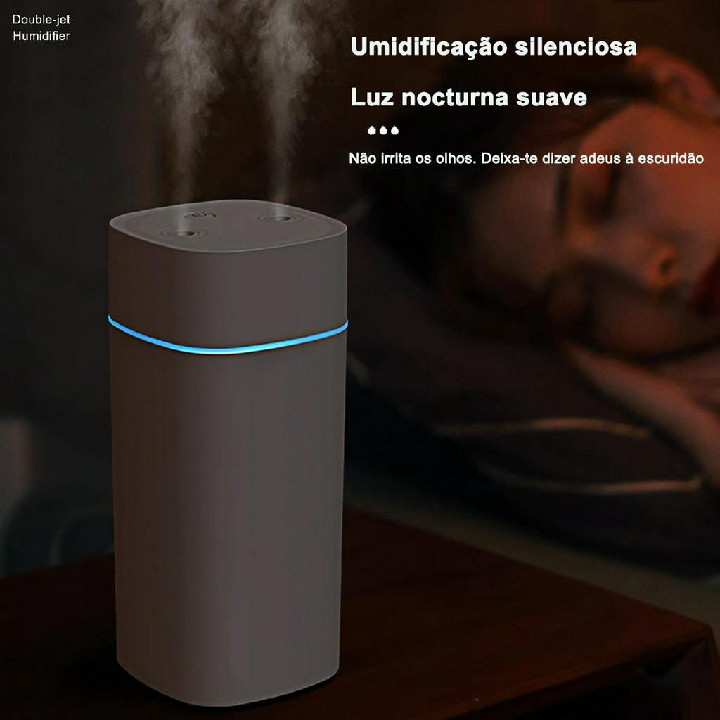 Ultrasonic Air Humidifier Large USB Air Freshener with Portable Double ...