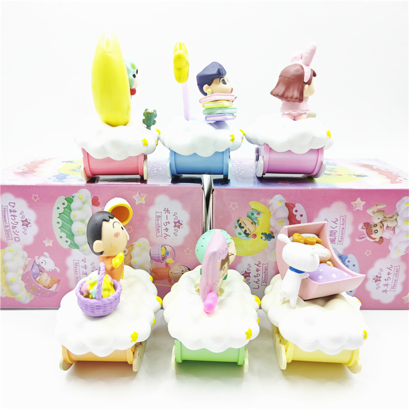 6Pcs/Set Anime Crayon Shin-chan Nohara Shinnosuke Sakurada Nene Sato ...