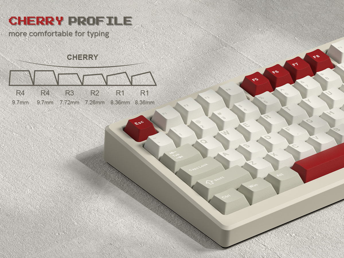 WOMIER 138 Keys Retro Game Keycaps Custom Key Caps set Cherry Profile ...