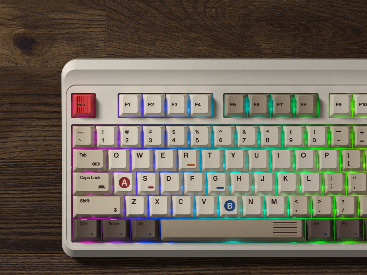 WOMIER 134 Keys Retro 1989 Game Theme PBT Keycap Dye-Sub Cherry Profile ...