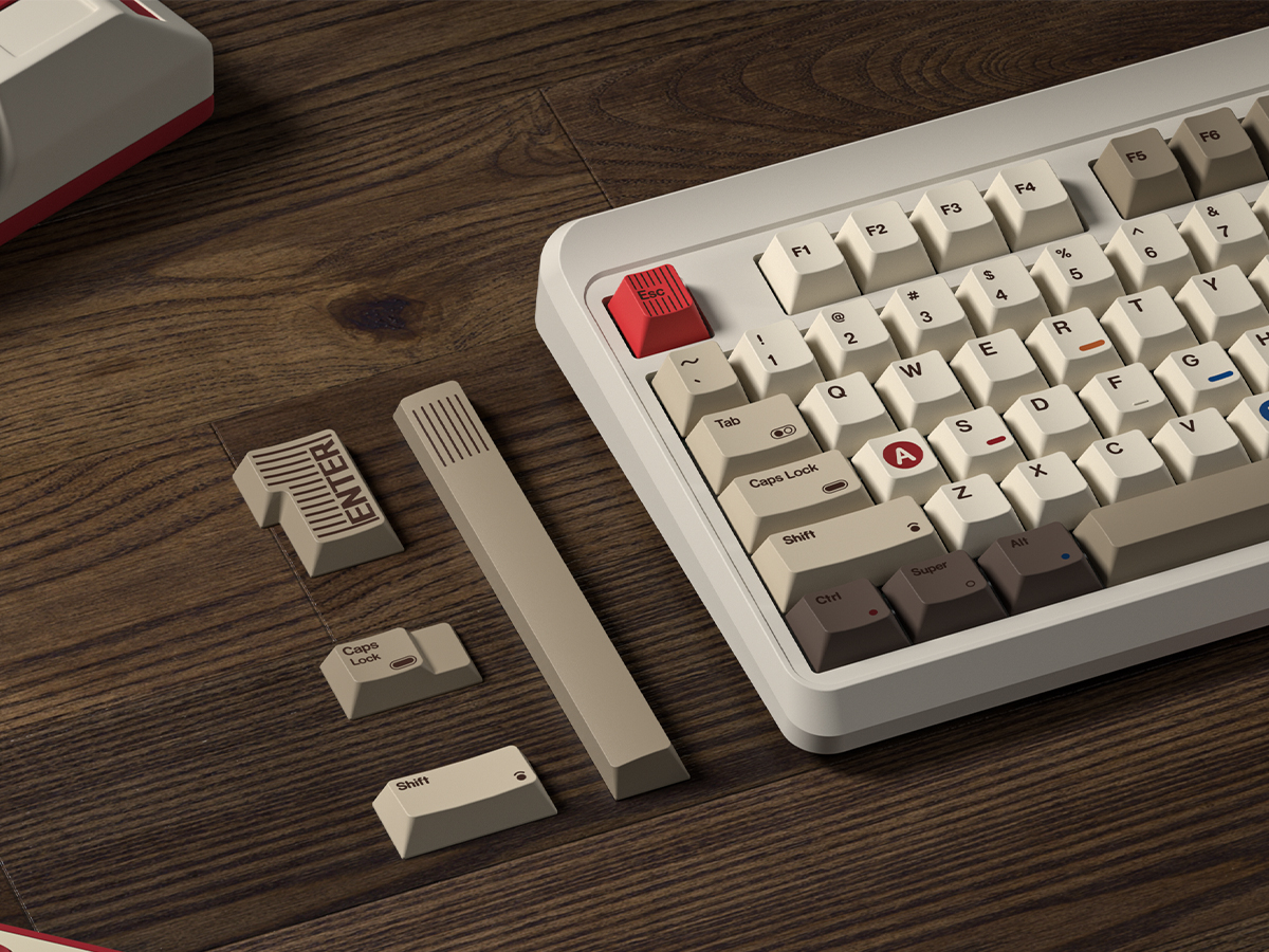 WOMIER 134 Keys Retro 1989 Game Theme PBT Keycap Dye-Sub Cherry Profile ...