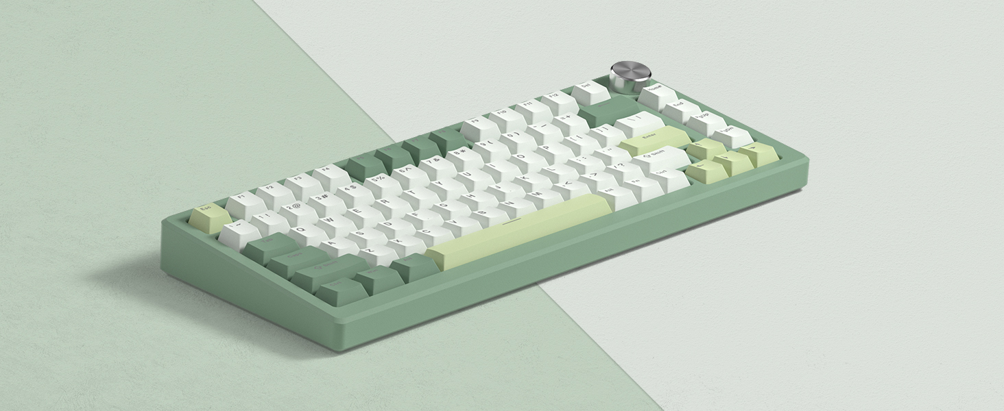 140 Keys Milk Green Cherry Profile Keycaps Cover Shine Through Gradient ...