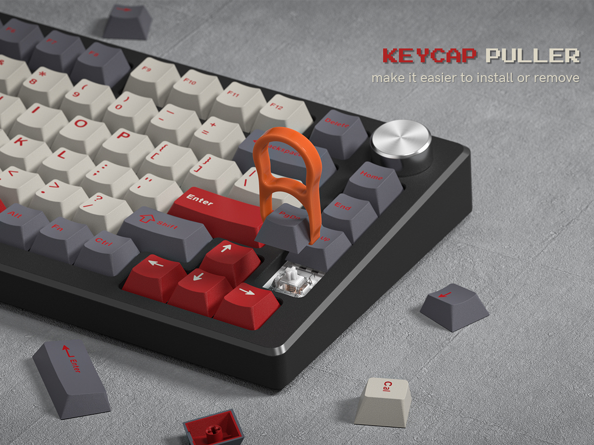 WOMIER 132 Keys PBT Keycaps Retro Cherry Profile Double Shot Custom Key ...