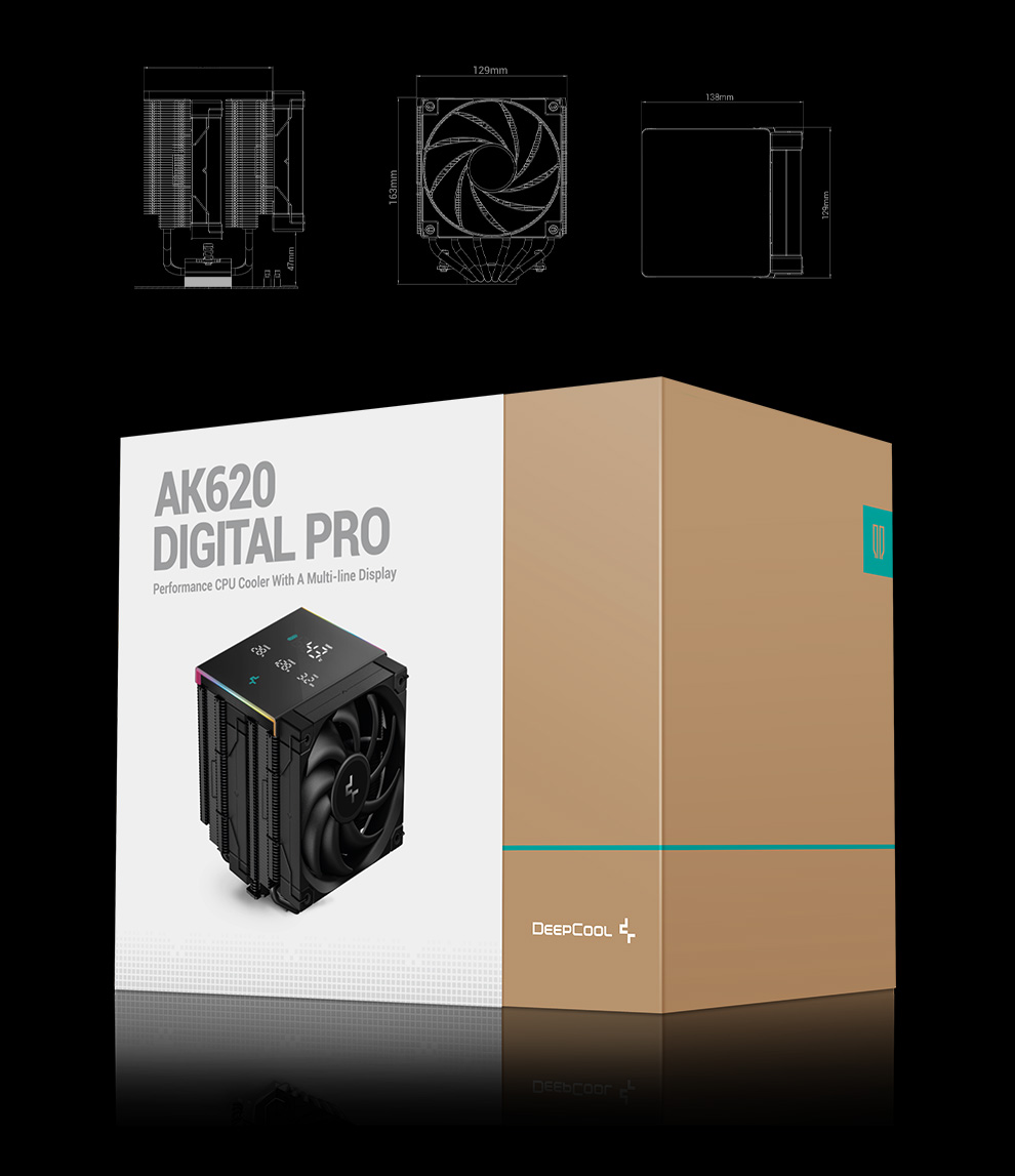 Deepcool AK620 Digital Pro / Digital / Standard / White / Zero Dark CPU ...