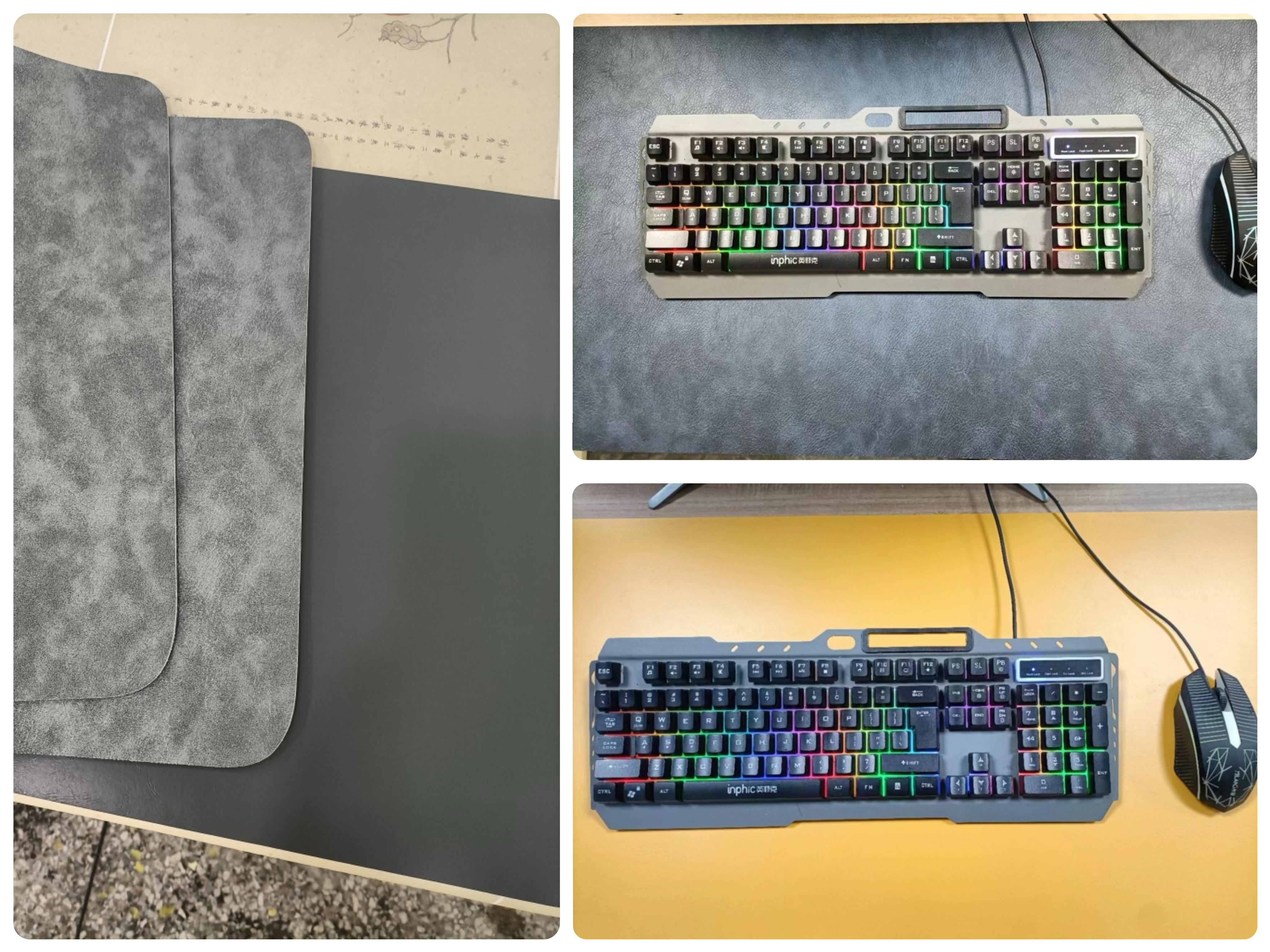 Double-sided Cowhide Grain Desk Mat Large Leather Environmentally ...