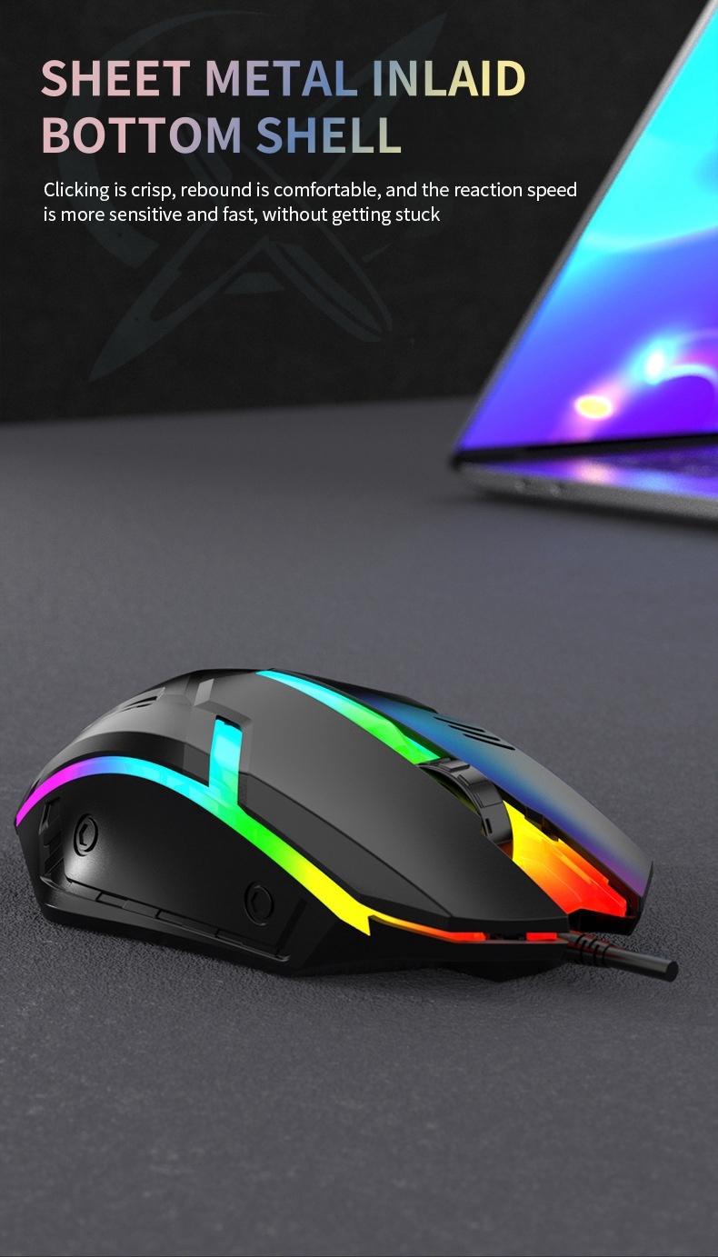 【Ready Stock】Limei S1 Mechanical Gaming Mouse LED Luminous Backlit USB ...