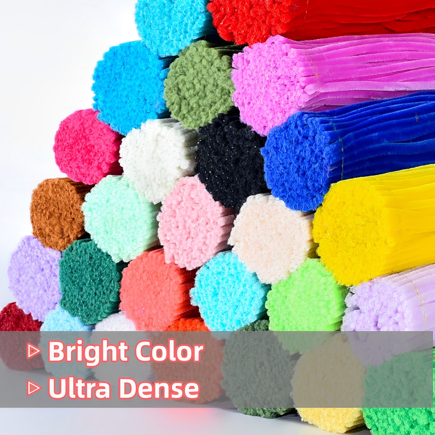 100pcs DIY Pipe Cleaners Bulk, chenille stems value pack, colorful pipe ...