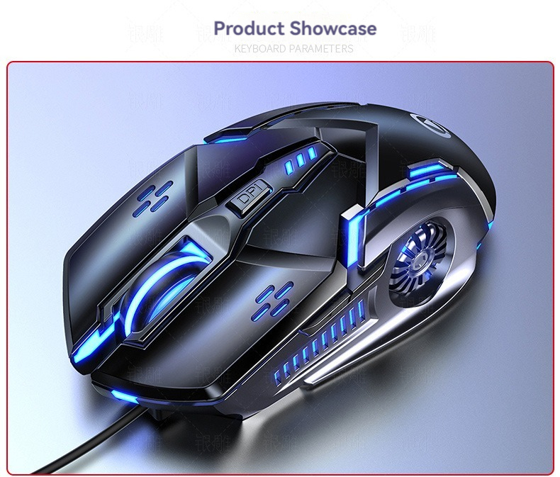 【Ready Stock】Mechanical Gaming Mouse Wired 6 Keys LED 7 Color Backlight ...