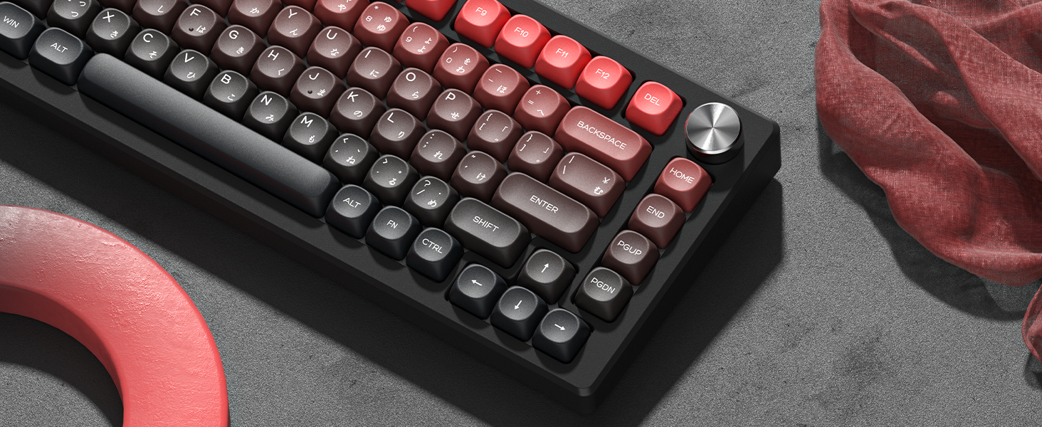 WOMIER PBT Keycaps 136 Keys Gradient Japanese Style Dye Sublimation MOA ...