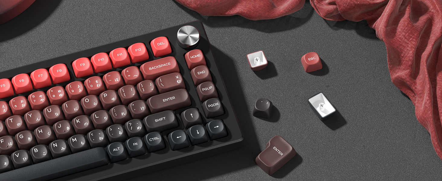 WOMIER Gradient Japanese Keycaps 136 Keys MOA Profile Double Shot ...