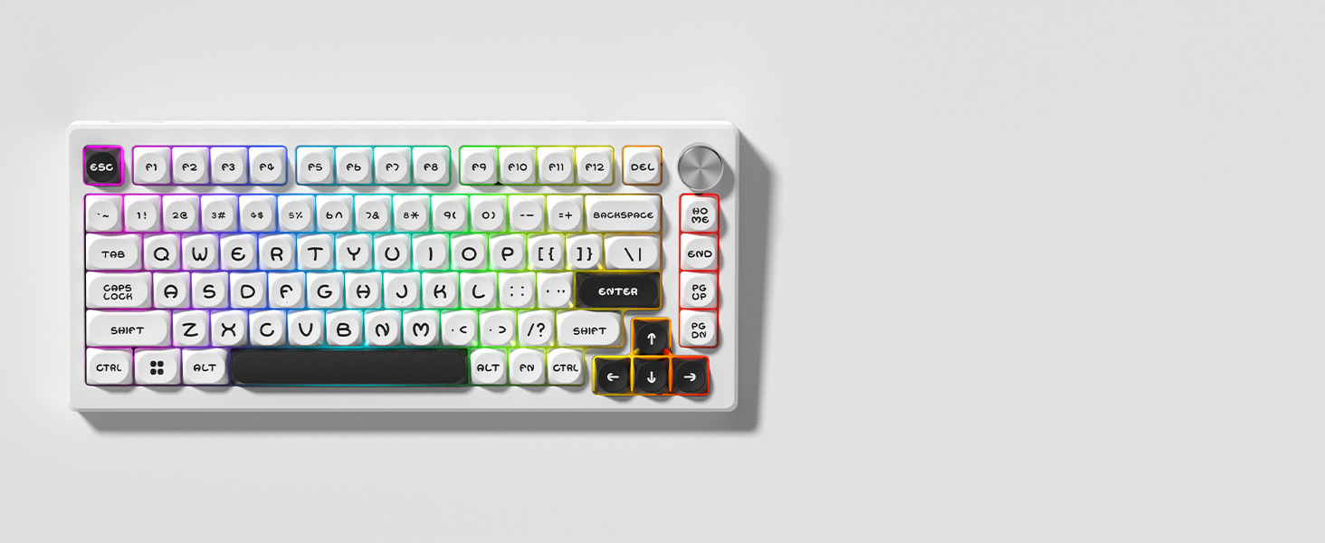 WOMIER MOA Profile 130 Keys Keycaps BOW WOB Double Shot PBT Key Cap for ...