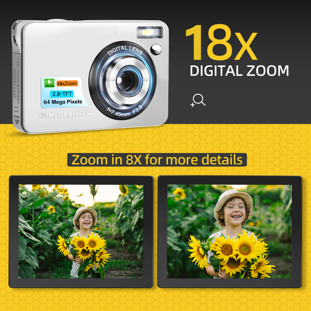 EXPOSE CCD Camera CCD 64 Million Pixel 2.7 Inch HD Screen Children ...