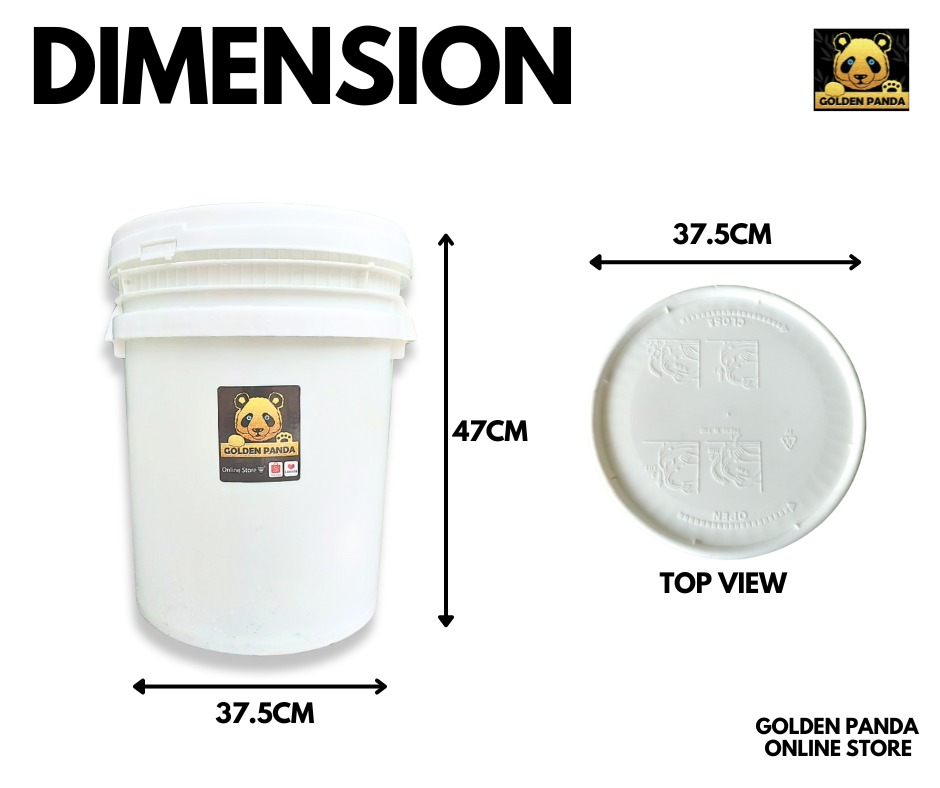 [USED] Tong Kosong 40L 40Kg HDPE Plastic Bucket/ Pail/ Drum/ Barrel ...