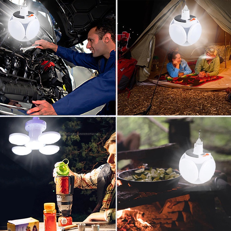 Foldable Solar Emergency Charging Lamp, Waterproof Rechargeable LED ...