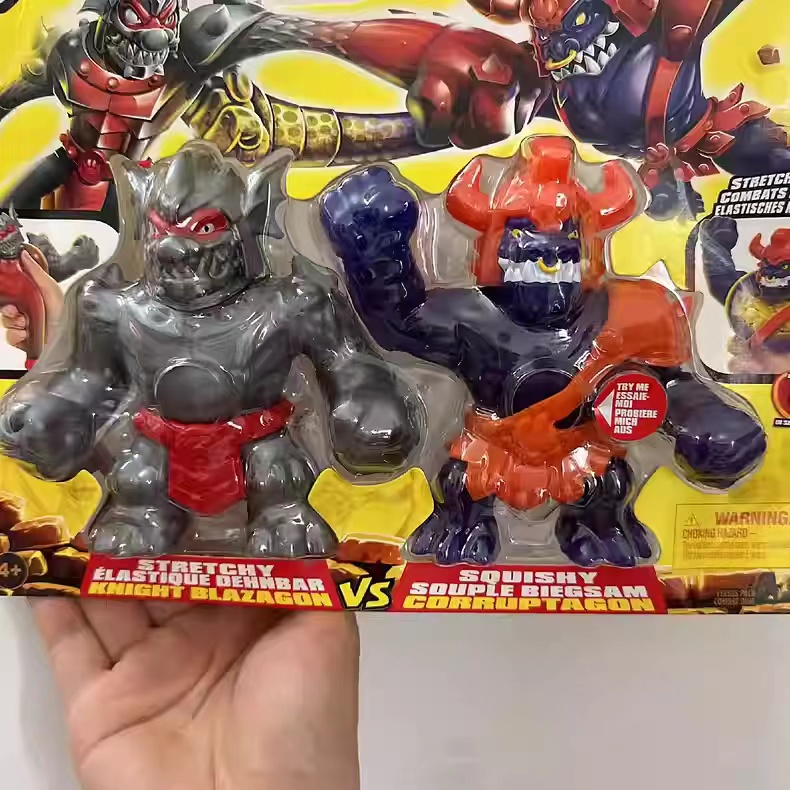 Heroes of Goo Jit Zu Stretch Strikers Stretchy Knight Blazagon VS ...