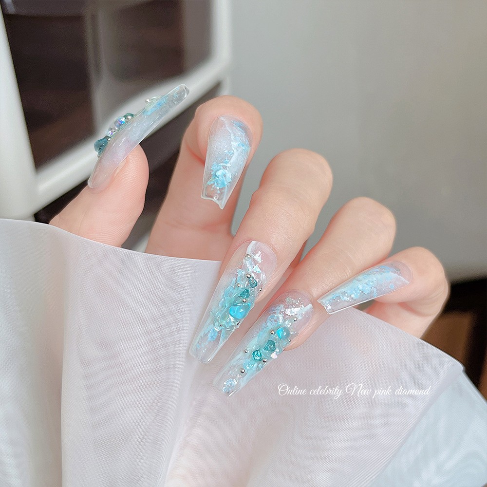 Rou Bao Nail Elf Box Irregular Crystal Gravel Bead Mica Plate Transparent Steel Ball Nails Art ...