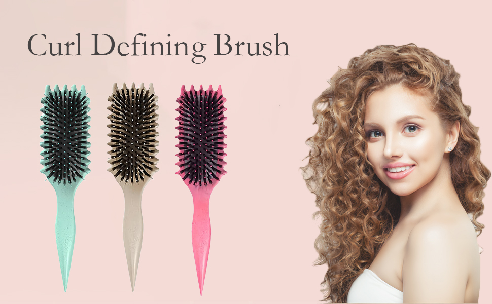 Curl Defining Brush, Curly Hair Brush, Curl Brush,Nylon Bristle Hair ...
