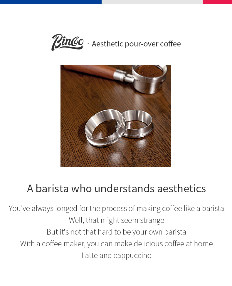 BINCOO Coffee Machine Handle Powder Receiving Ring Stainless Steel ...