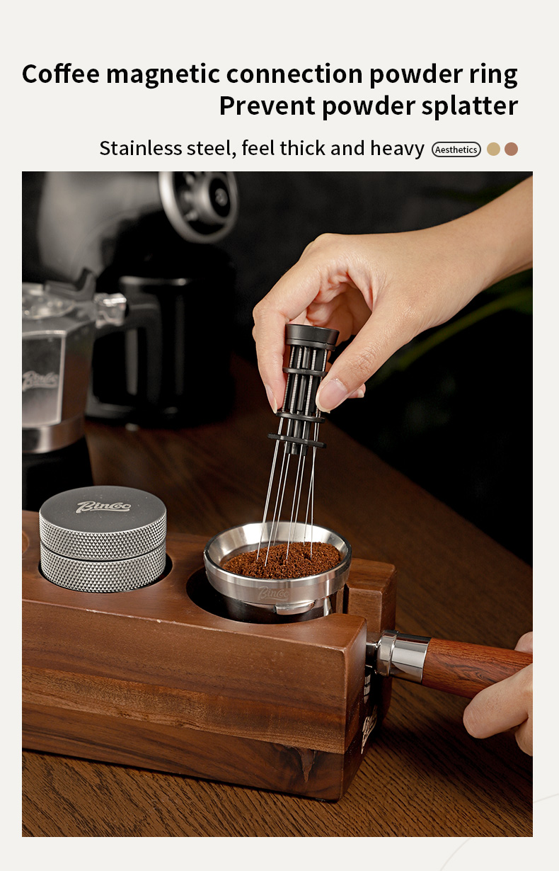 BINCOO Coffee Machine Handle Powder Receiving Ring Stainless Steel ...