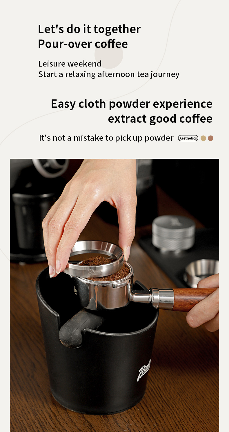 BINCOO Coffee Machine Handle Powder Receiving Ring Stainless Steel ...
