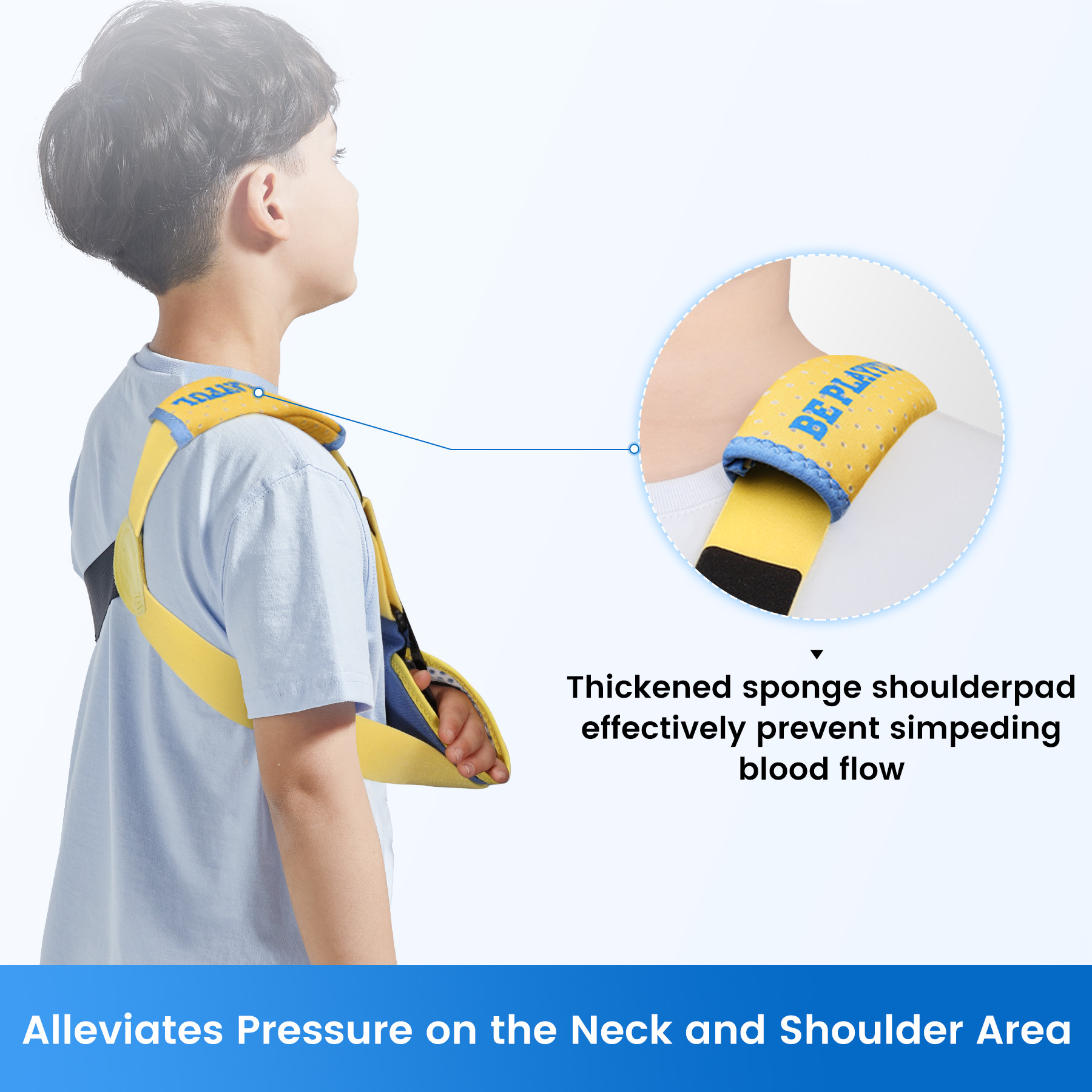 VELPEAU Arm Sling Shoulder Immobilizer For Kids with Waist Strap ...