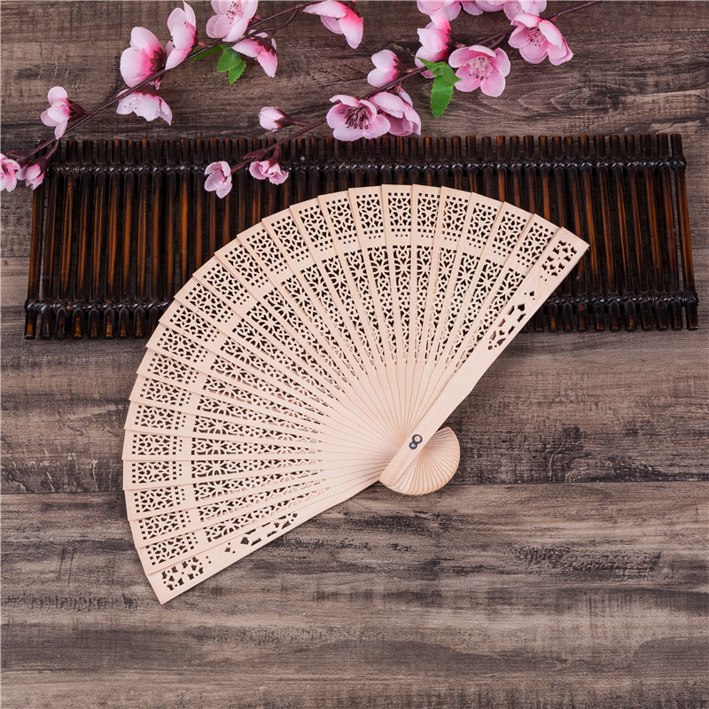 1PC Wooden fan, Chinese style sandalwood fan, ancient style, carry on ...