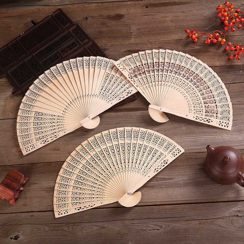 1PC Wooden fan, Chinese style sandalwood fan, ancient style, carry on ...
