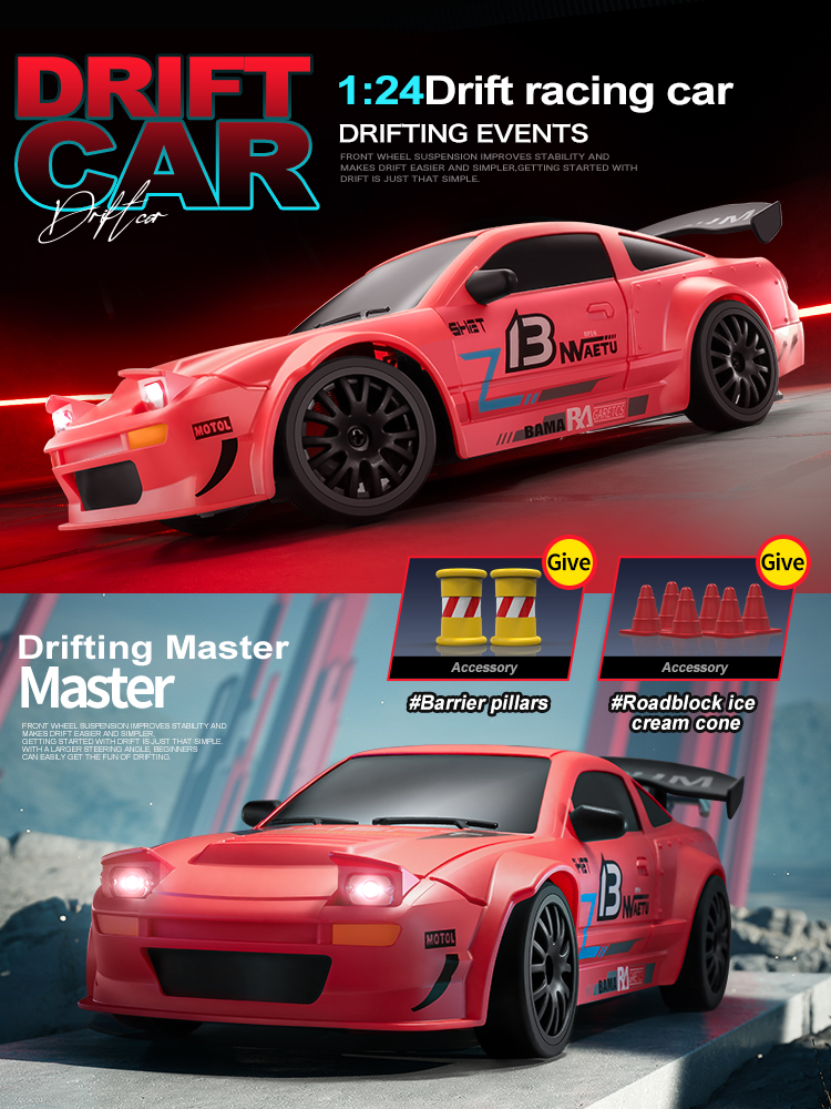 4WD RC Drift Car Racing AE86 GTR Sport Car 2.4G Remote Control High ...