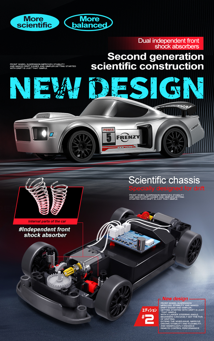 4WD RC Drift Car Racing AE86 GTR Sport Car 2.4G Remote Control High ...