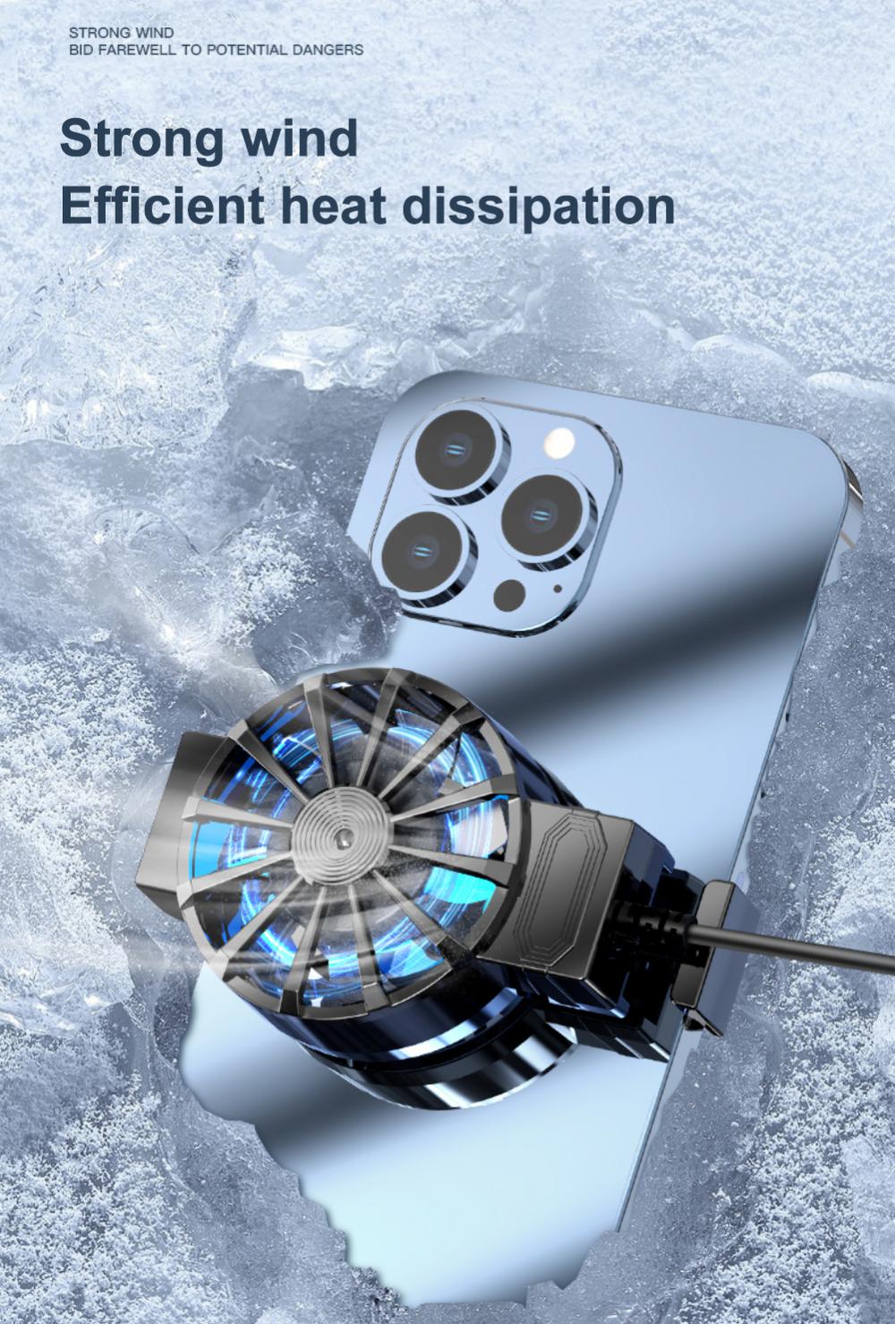 BlueWow Rechargeable Portable Cooling Fan Mobile Phone Cooler USB ...