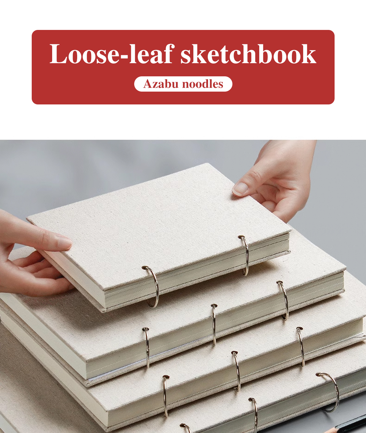 Retro Spiral Sketchbook Linen hardcover,loose-leaf sketchbooks 120 ...