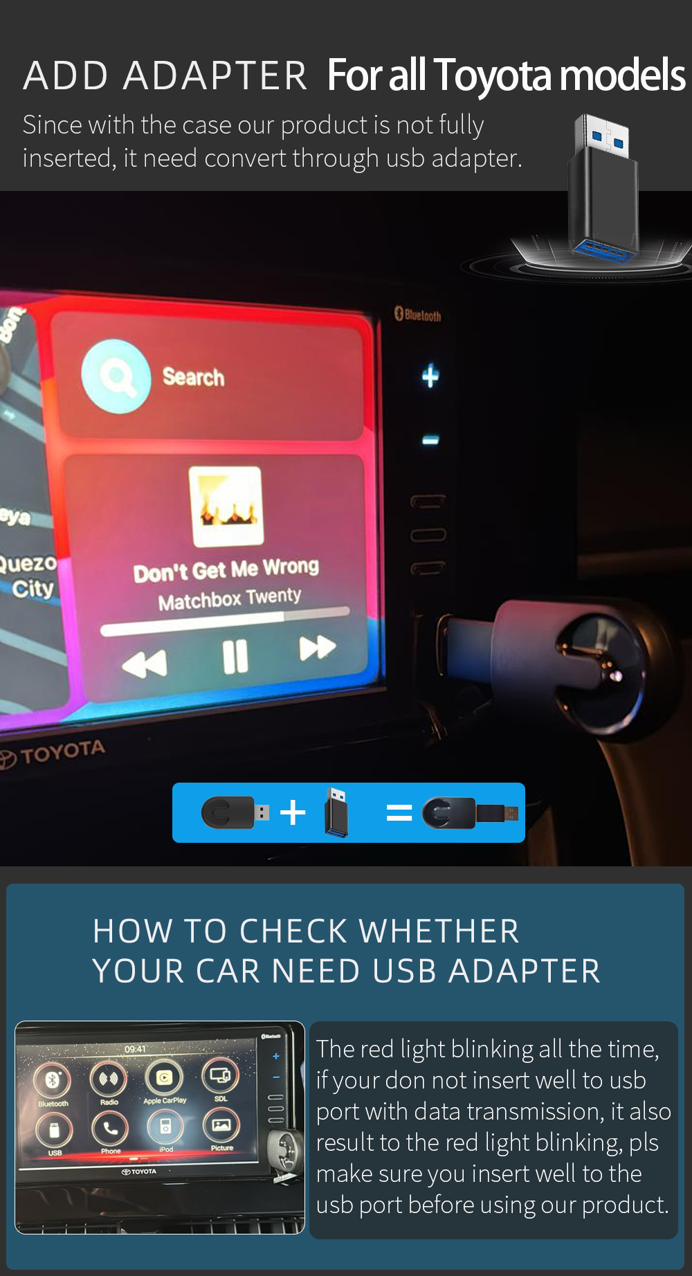 XUDA Smart Carplay AI Box 2 In 1 Wired to Wireless Mini Car Play USB ...