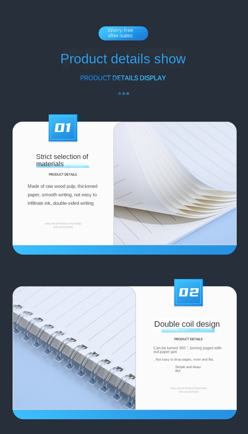 A5/B5 Thick Flipped Notebook – Horizontal Grid or Blank Pages, Mini ...