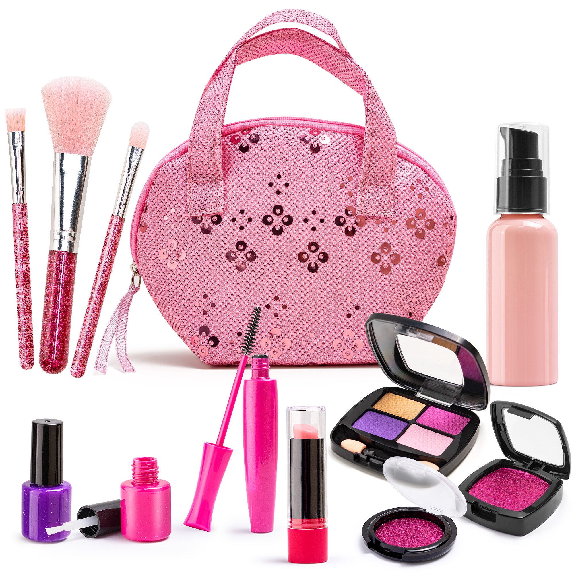 Kids Makeup Set Pretend Play for Girls,11PCS Pretend Makeup Kit for ...