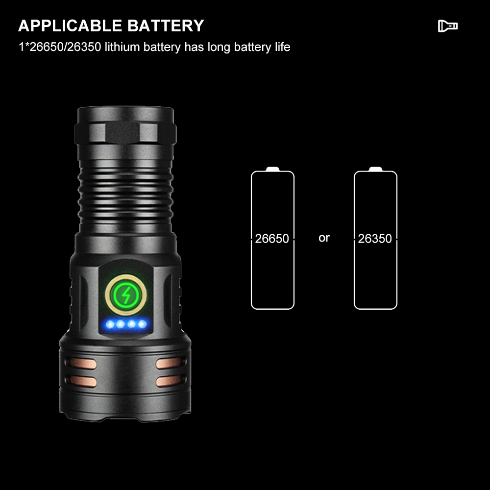 Asafee F71 Super Bright Camping Flashlight 10W P35 LED Flashlight 7 ...